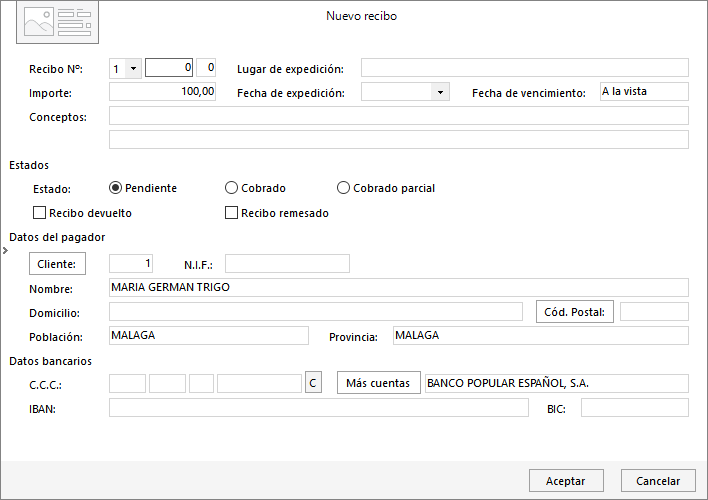 F1811 - ¿Cómo generar un recibo para entregar a un cliente? – Software ...