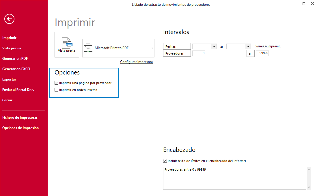 F2025 - Quiero un informe con el mayor de un proveedor – Software DELSOL