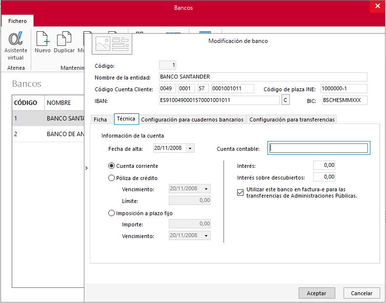 F850 - ¿Dónde pongo la cuenta contable del banco? – Software DELSOL