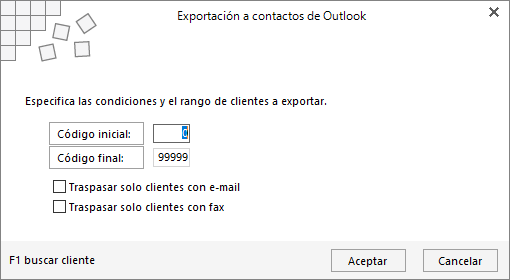 F1264 - ¿Cómo exportar todos mis clientes a Outlook? – Software DELSOL