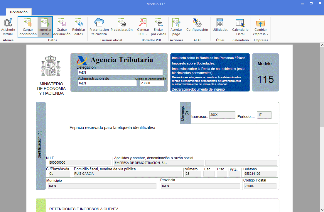C2623 - ¿Cómo genero una declaración complementaria del modelo 115? – Software DELSOL