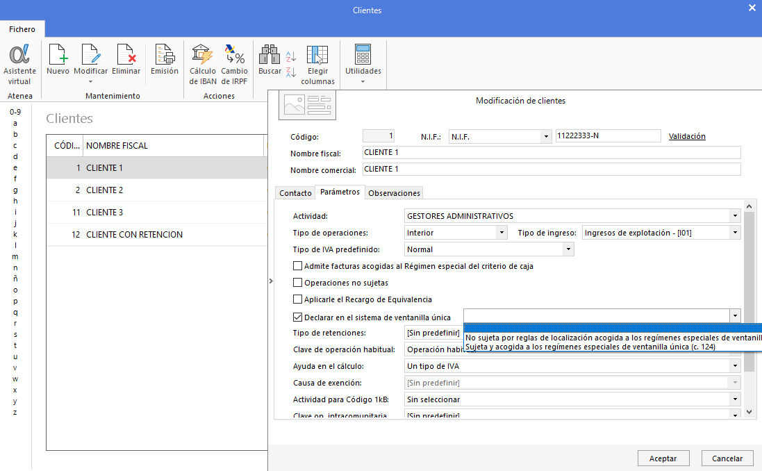 E576 - ¿Cómo configuro la ficha del cliente para indicar que se trata de una operación de ...