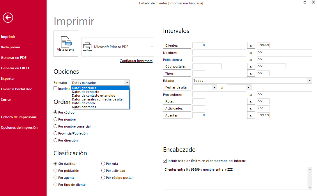 F2039 - Imprimir listado de clientes clasificado por actividad ...