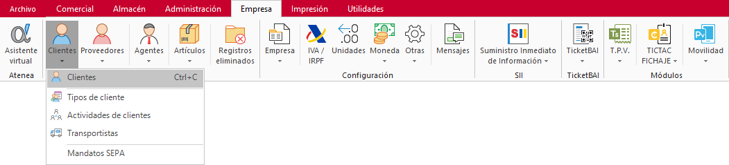 F2322 - Acceder al fichero de clientes – Software Delsol