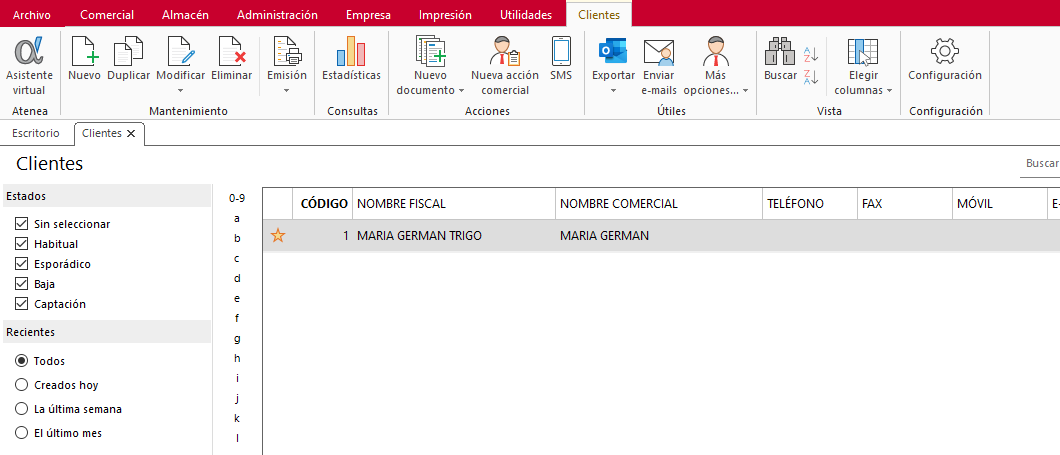 F2322 - Acceder al fichero de clientes – Software Delsol