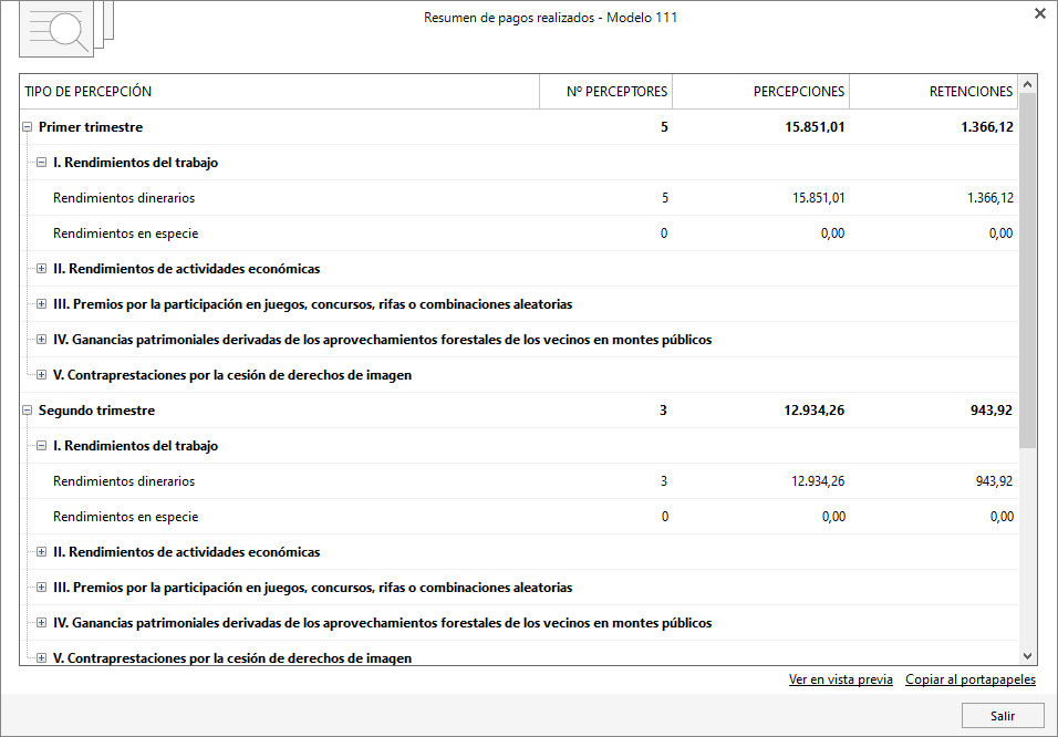 N1989 - ¿Cómo generar un resumen de pagos realizados del modelo 111 ...