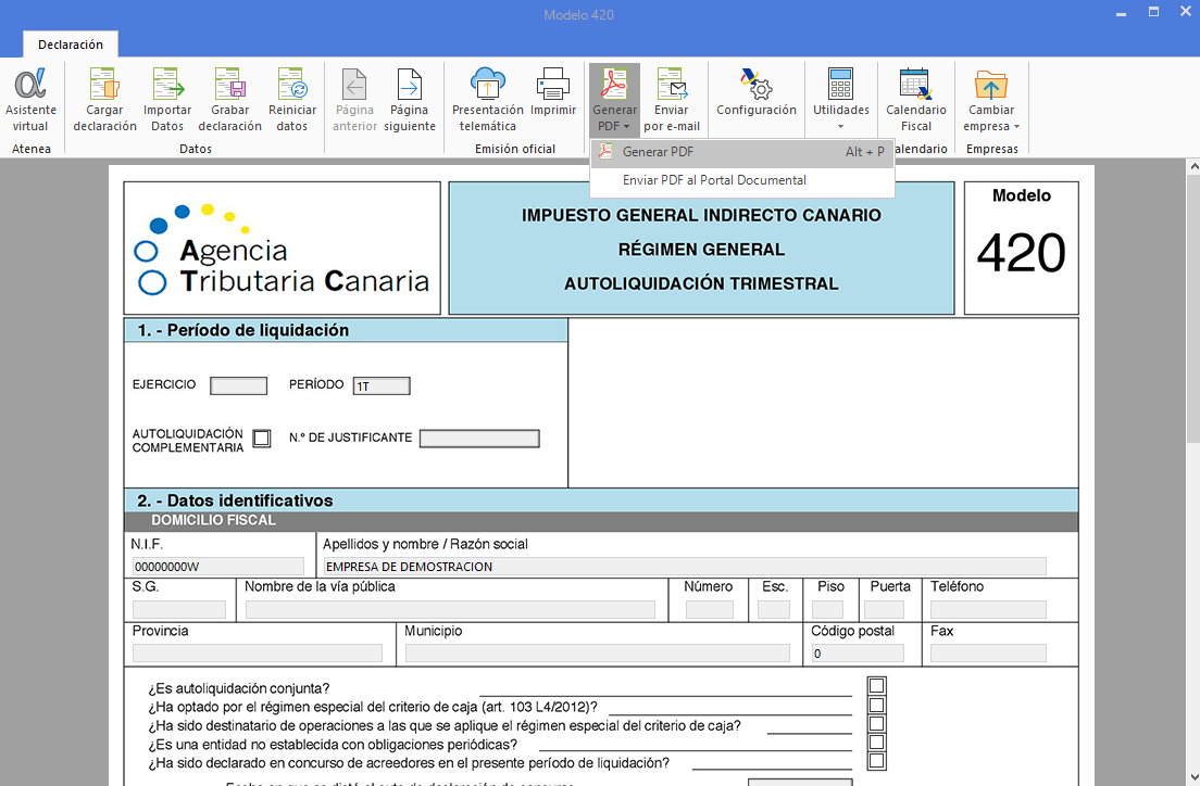 E137 - ¿Cómo se realiza la emisión en PDF del modelo 420 en Estimación ...