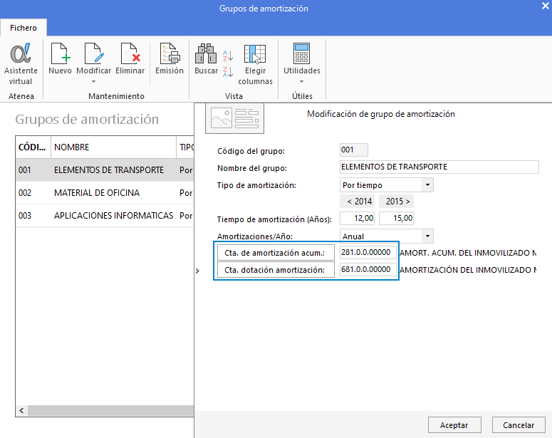 C2544 - ¿Cómo configurar la amortización anual en el grupo de ...