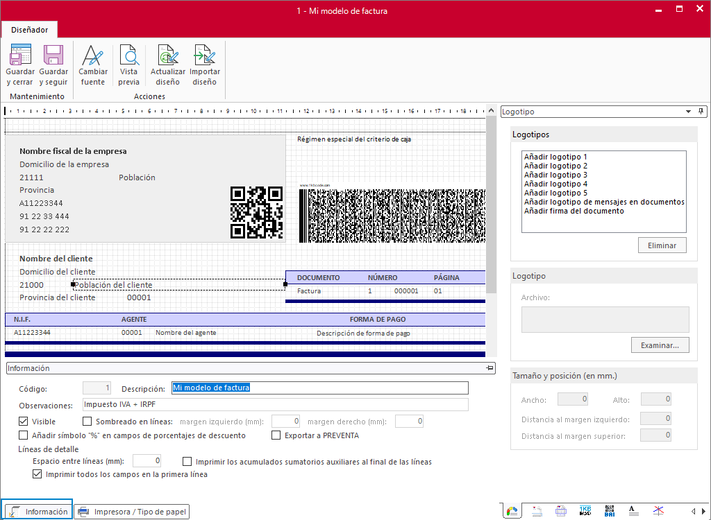 F2232 - ¿Cómo cambiar el nombre a la plantilla de la factura ...