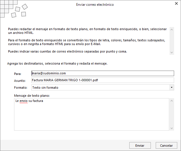 F1249 - ¿Cómo enviar una factura por mail? – Software DELSOL