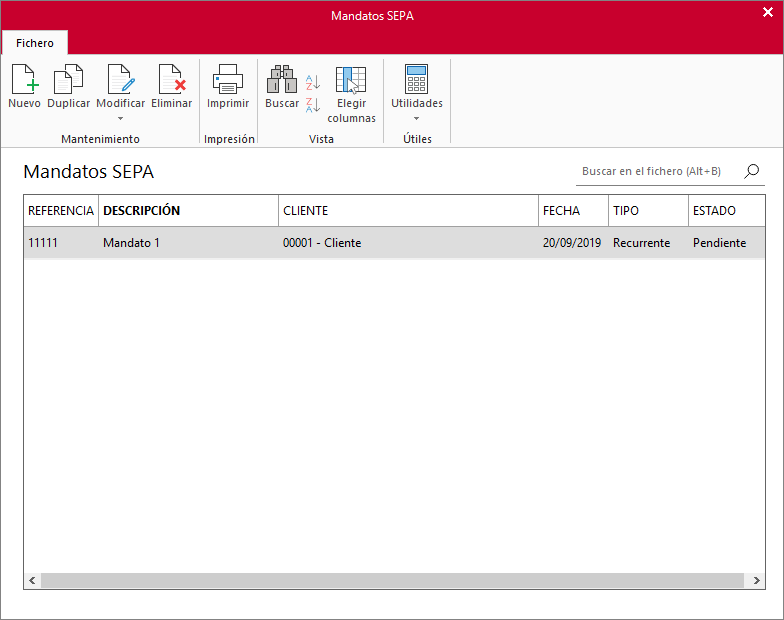 F350 - Mandatos Sepa – Software DELSOL