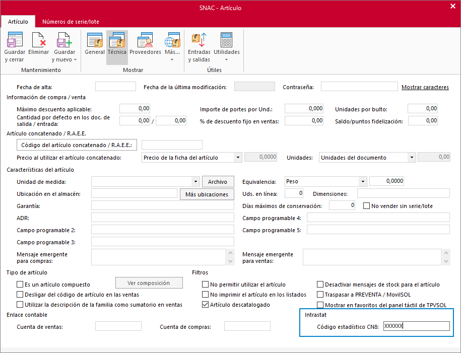 F2593 - ¿Dónde informar del código estadístico para el informe de ...