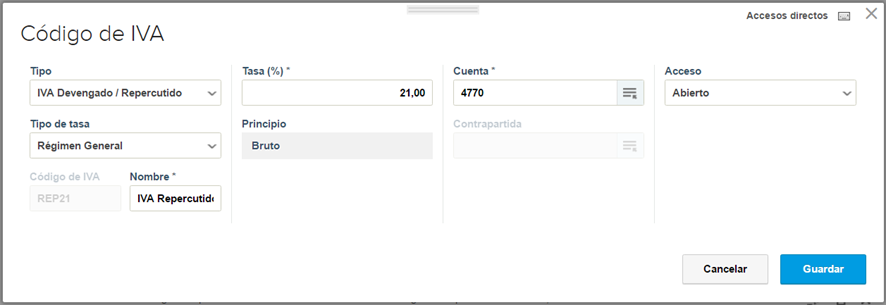 R143 - Códigos de IVA en REVISO – Software DELSOL