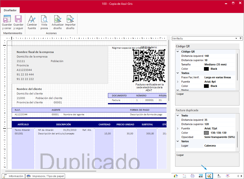 F615 - VERI*FACTU | Añadir código QR al diseño de factura en VERI*FACTU – Software DELSOL
