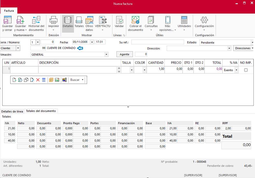 F6068 - VERI*FACTU I ¿Cómo realizar una factura simplificada con VERI*FACTU? – Software DELSOL
